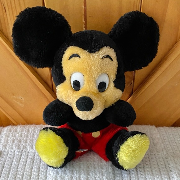 Disney | Toys | Vintage Mickey Mouse Plush Toy | Poshmark